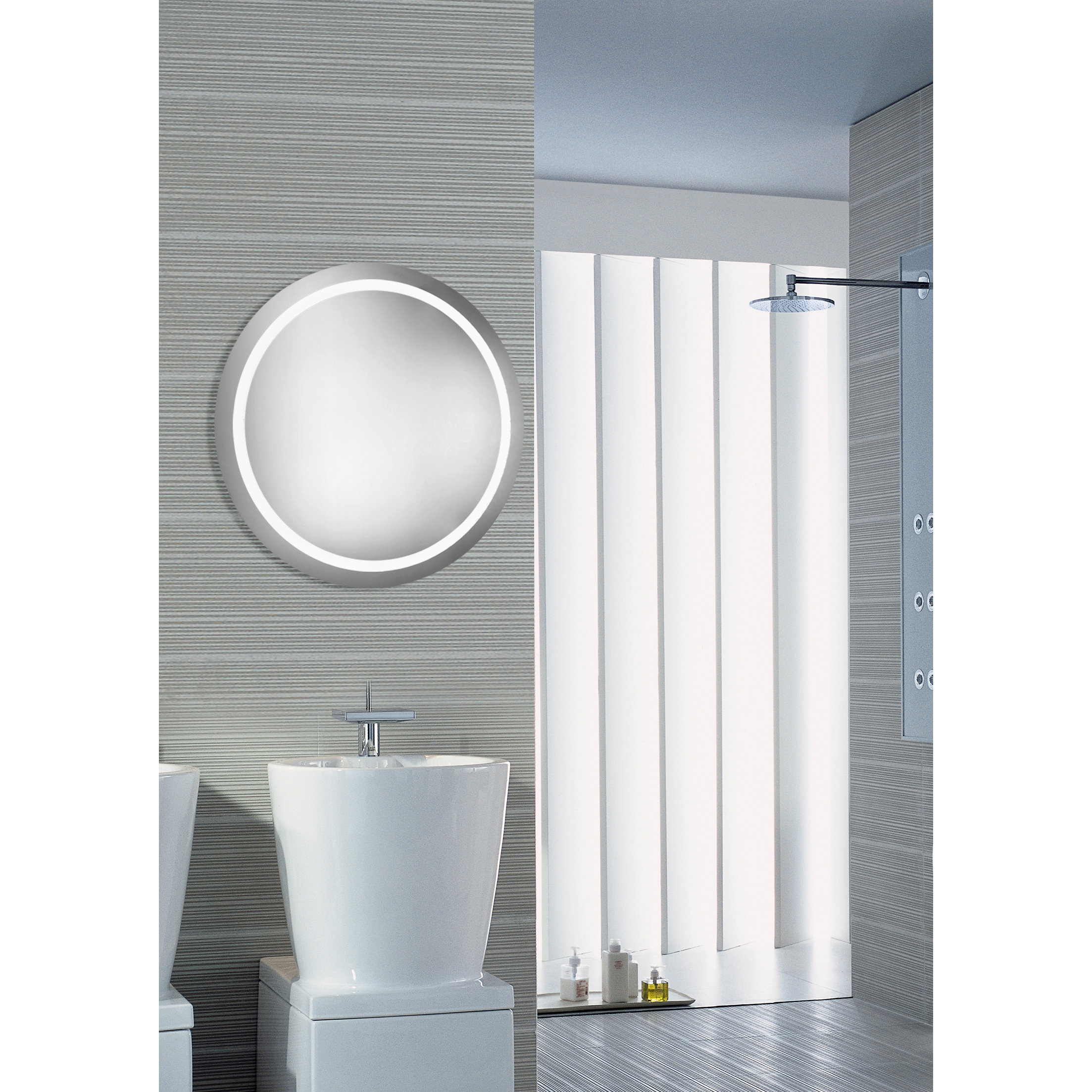 Elegant Lighting Nova LED Electric Round Mirror & Reviews | Wayfair