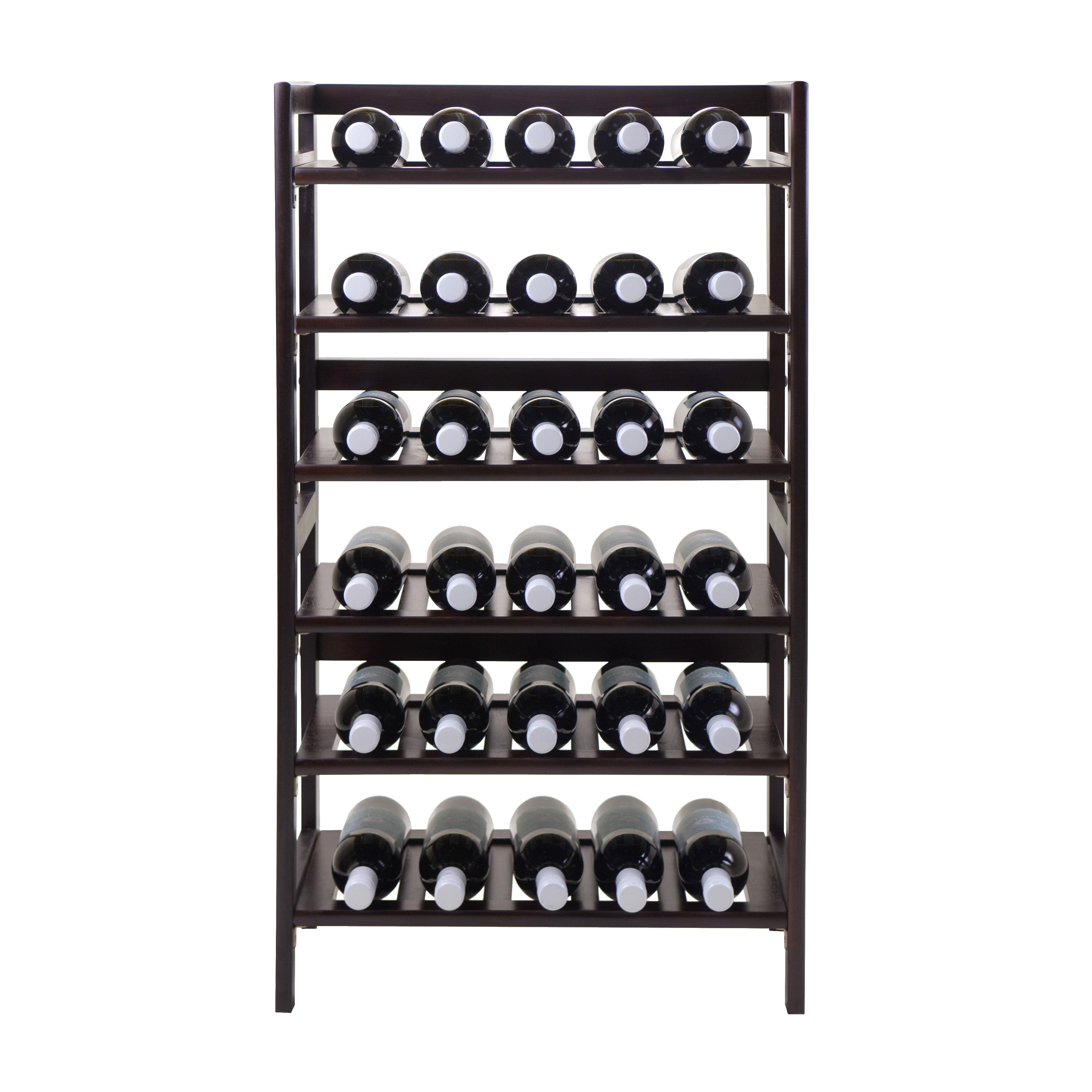 Winsome Silvi 30 Bottle Floor Wine Rack & Reviews | Wayfair