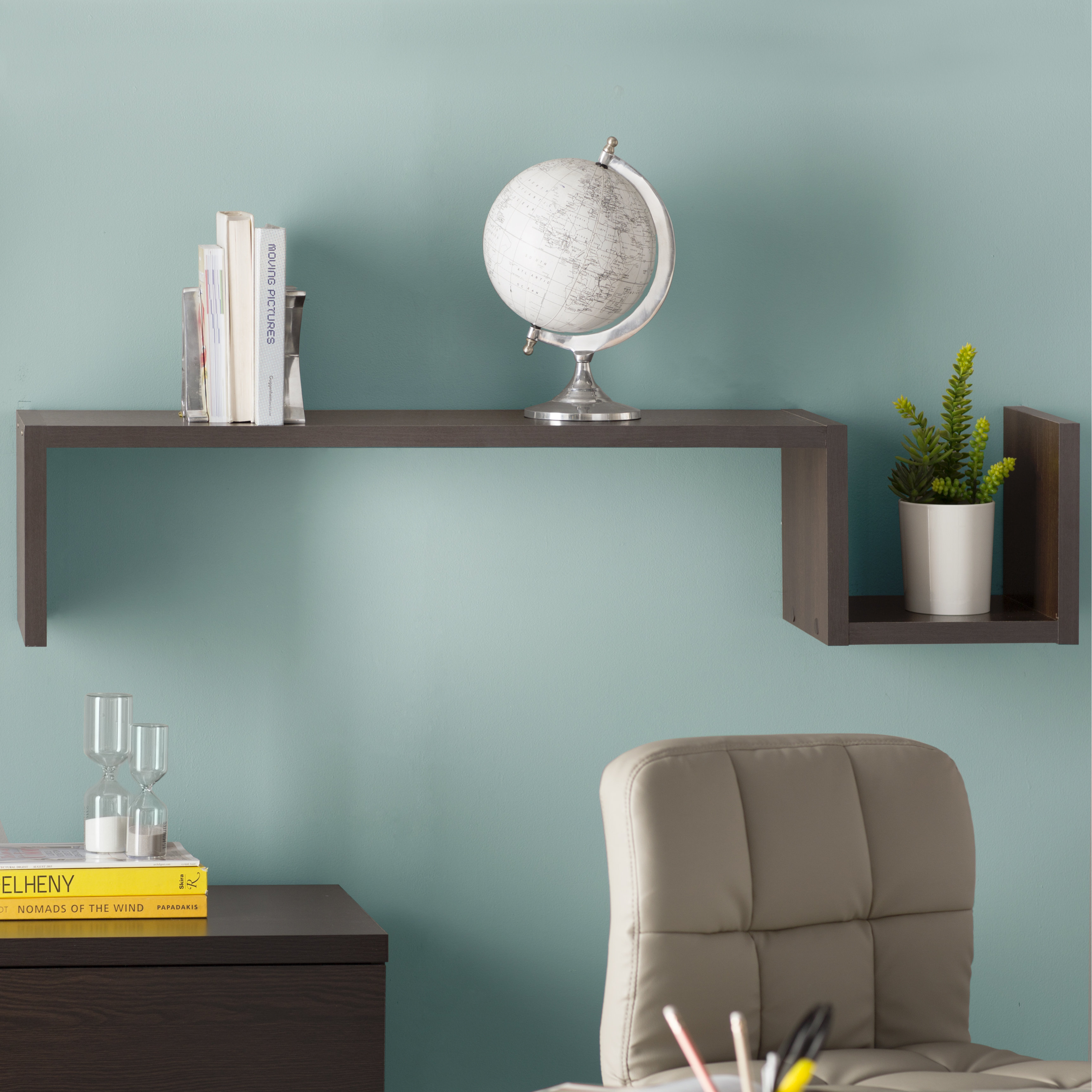Zipcode™ Design Erica "S" Shaped Floating Wall Mount Shelf & Reviews ...