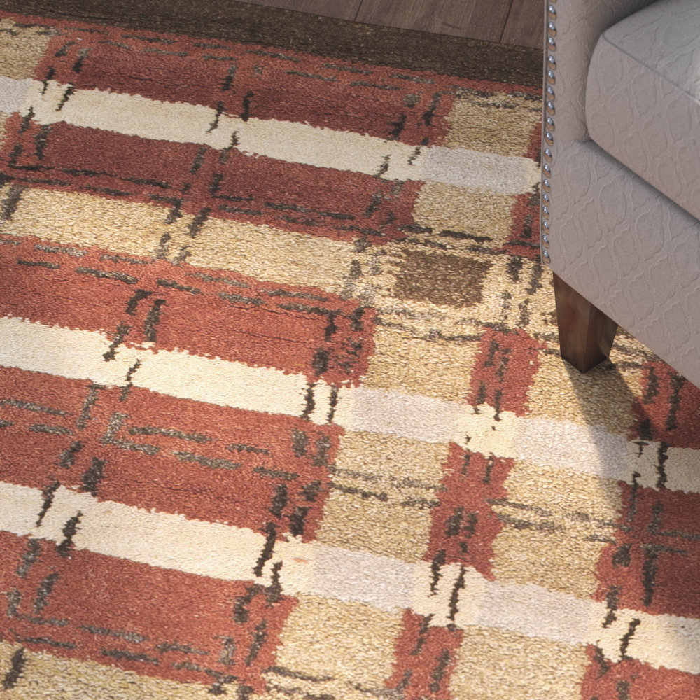 Three Posts Watertown Hand-Tufted Rust Area Rug | Wayfair