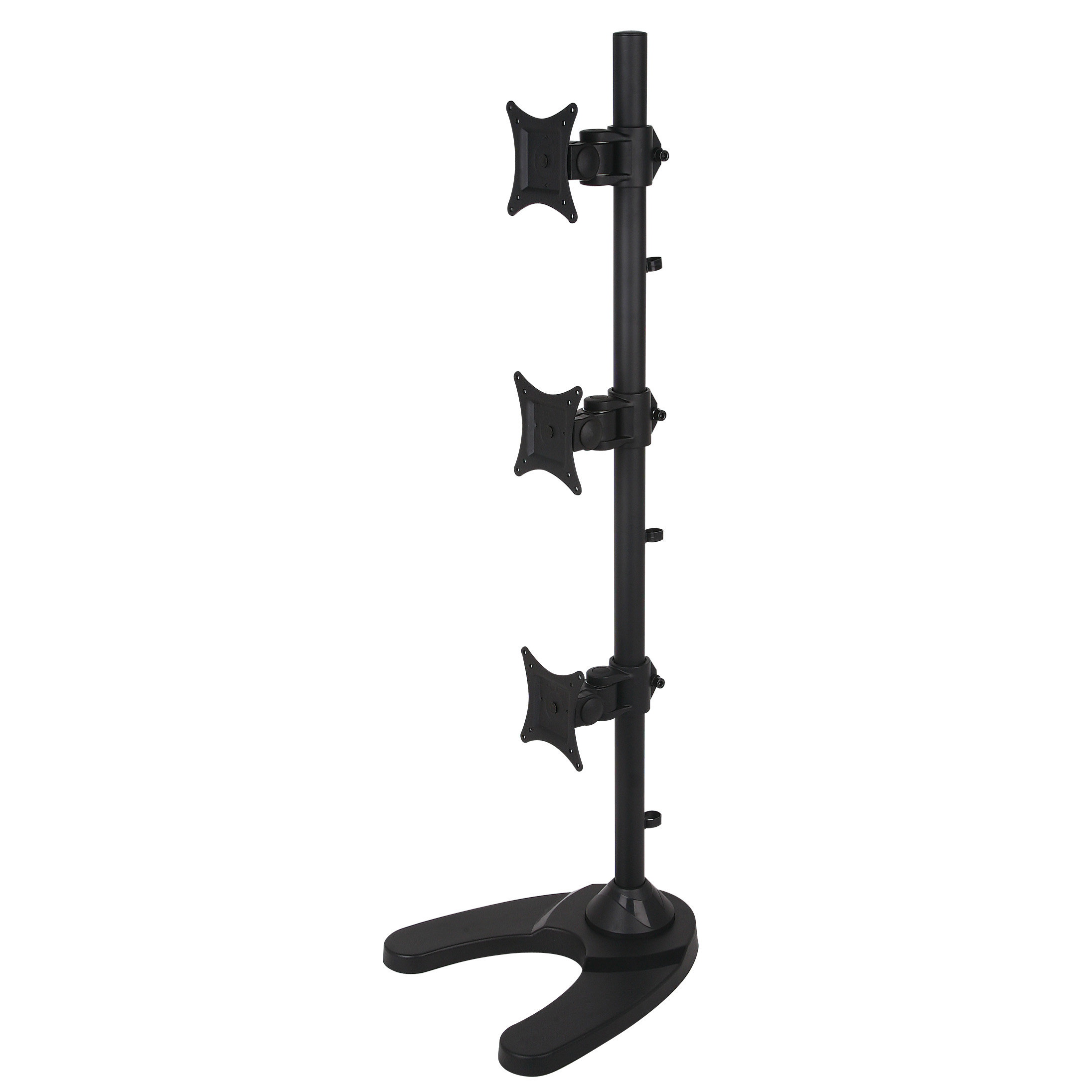 VIvo Triple LCD Monitor Free Standing Vertical Height Adjustable 3 Screen Desk Mount | Wayfair