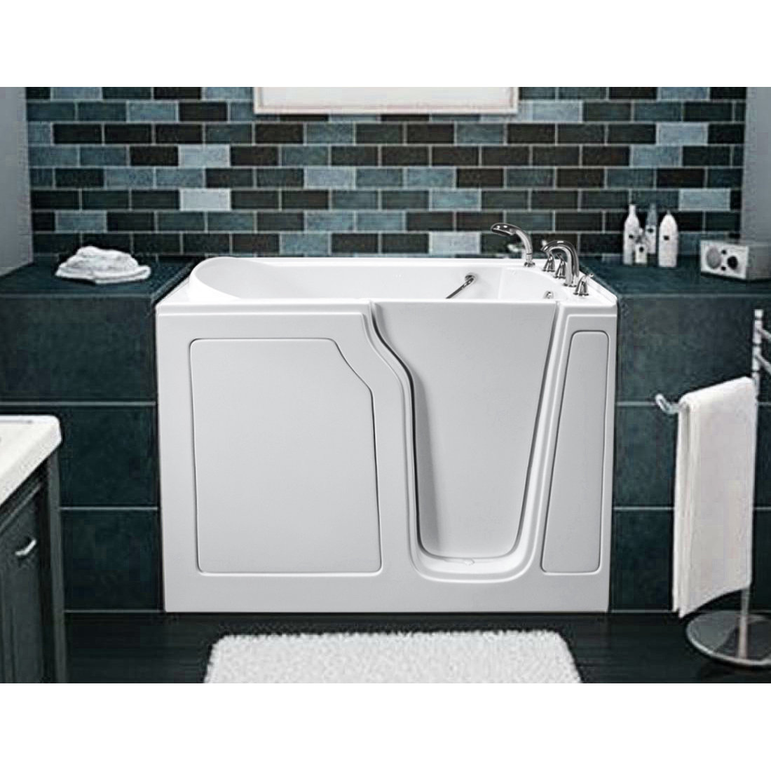 A+ Walk-In Tubs Dignity 48" x 28" Air Jetted Walk-In Bathtub | Wayfair