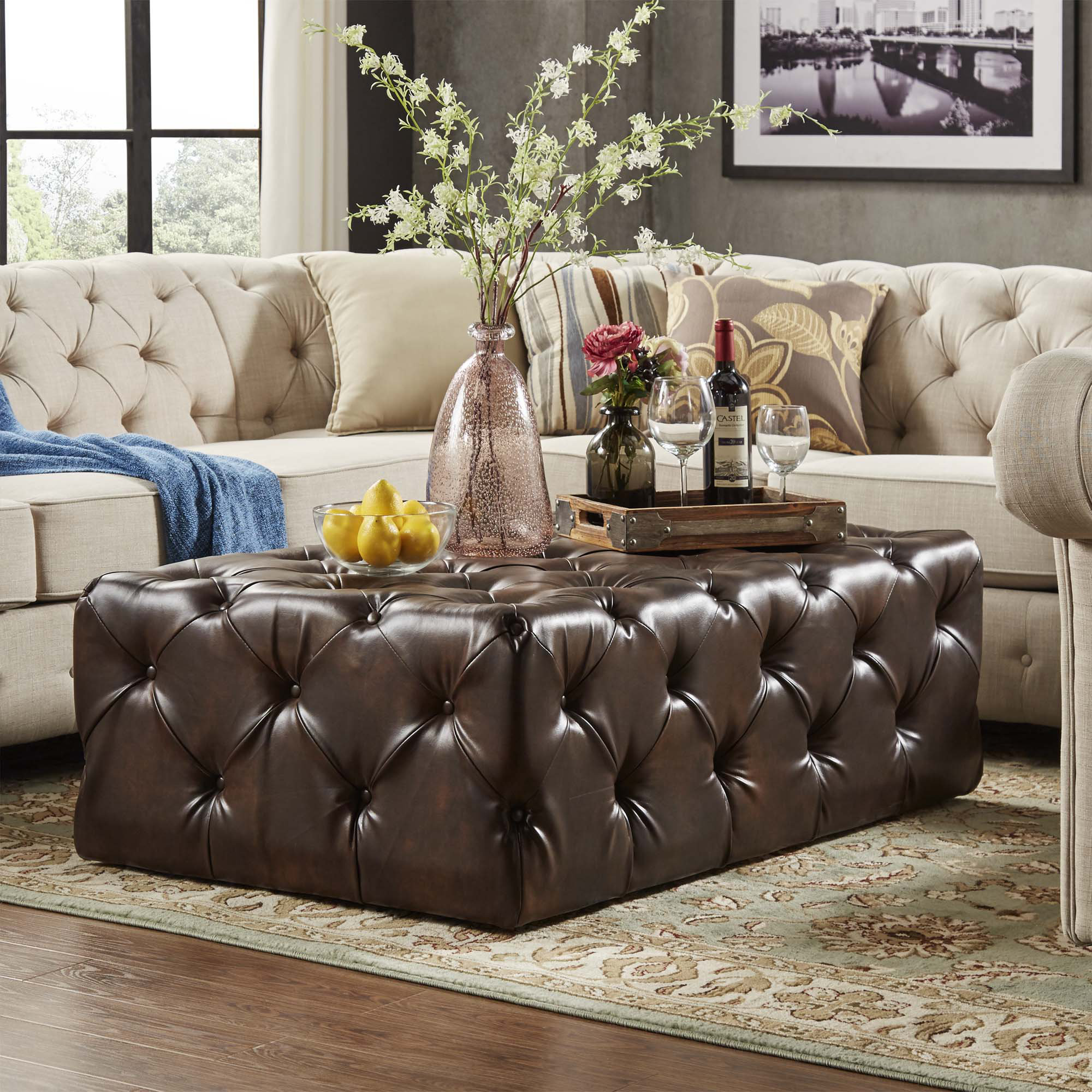 Darby Home Co Kaminsky Rectangular Tufted Cocktail Ottoman And Reviews