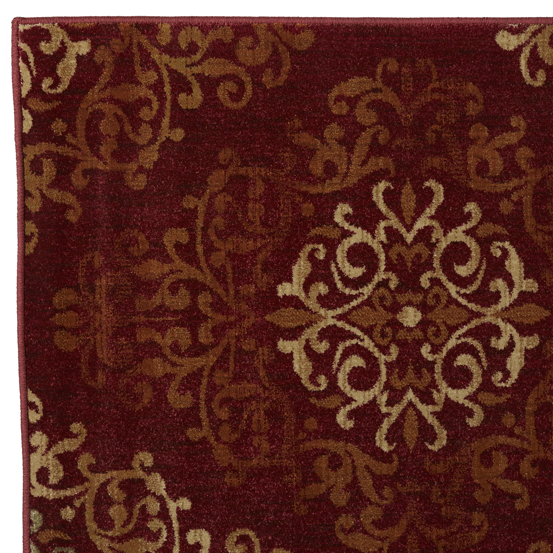 Bungalow Rose Zander Burgundy Area Rug & Reviews | Wayfair