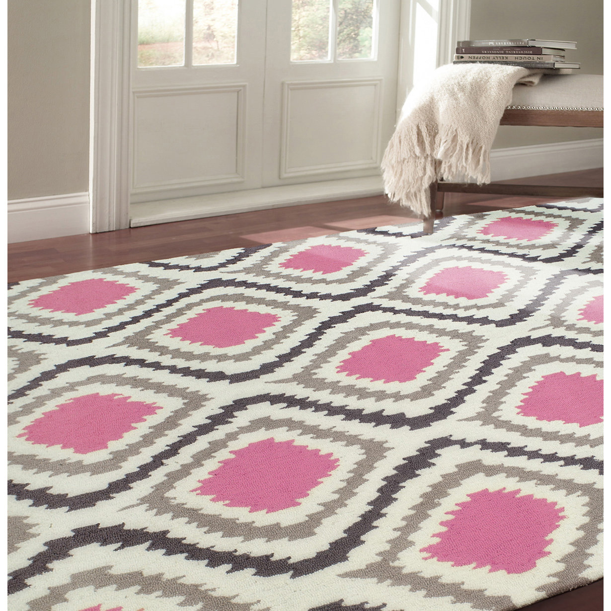 Bungalow Rose Mosca Hand-Woven Pink Area Rug & Reviews | Wayfair