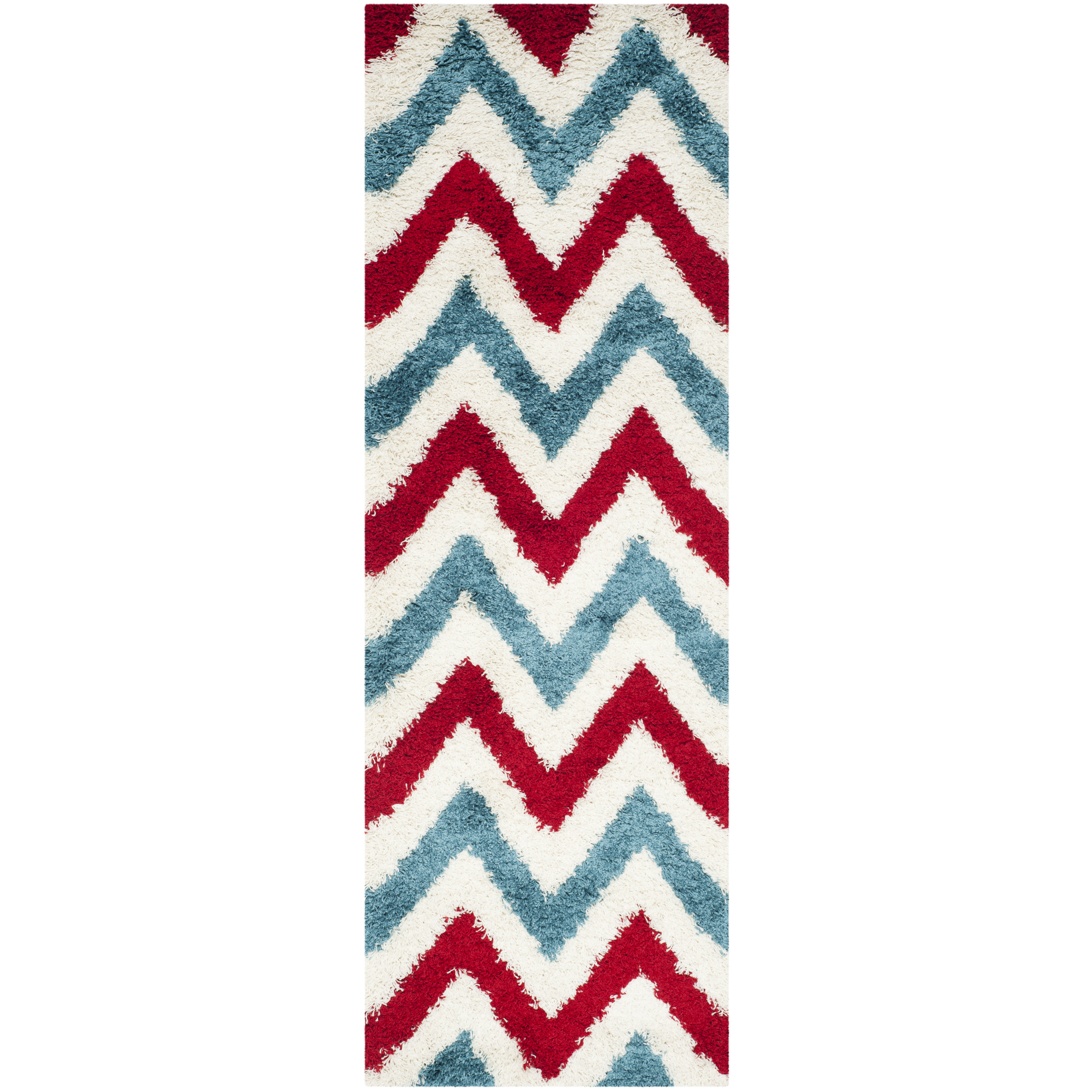 Viv + Rae Kids Ivory & Red Shag Area Rug & Reviews | Wayfair