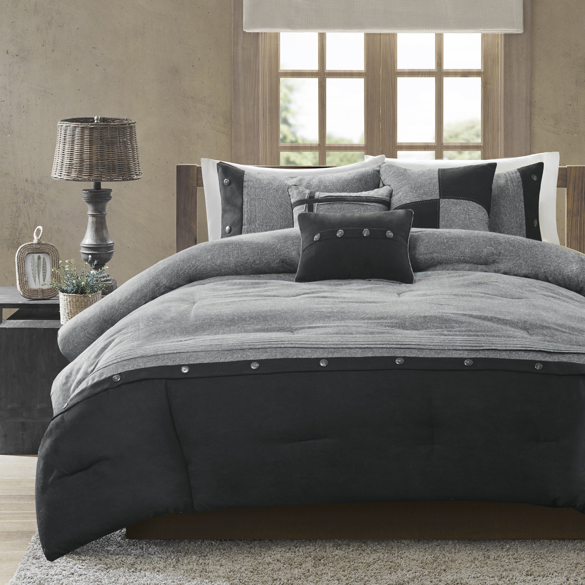 Laurel Foundry Modern Farmhouse Morandiere 7 Piece Comforter Set