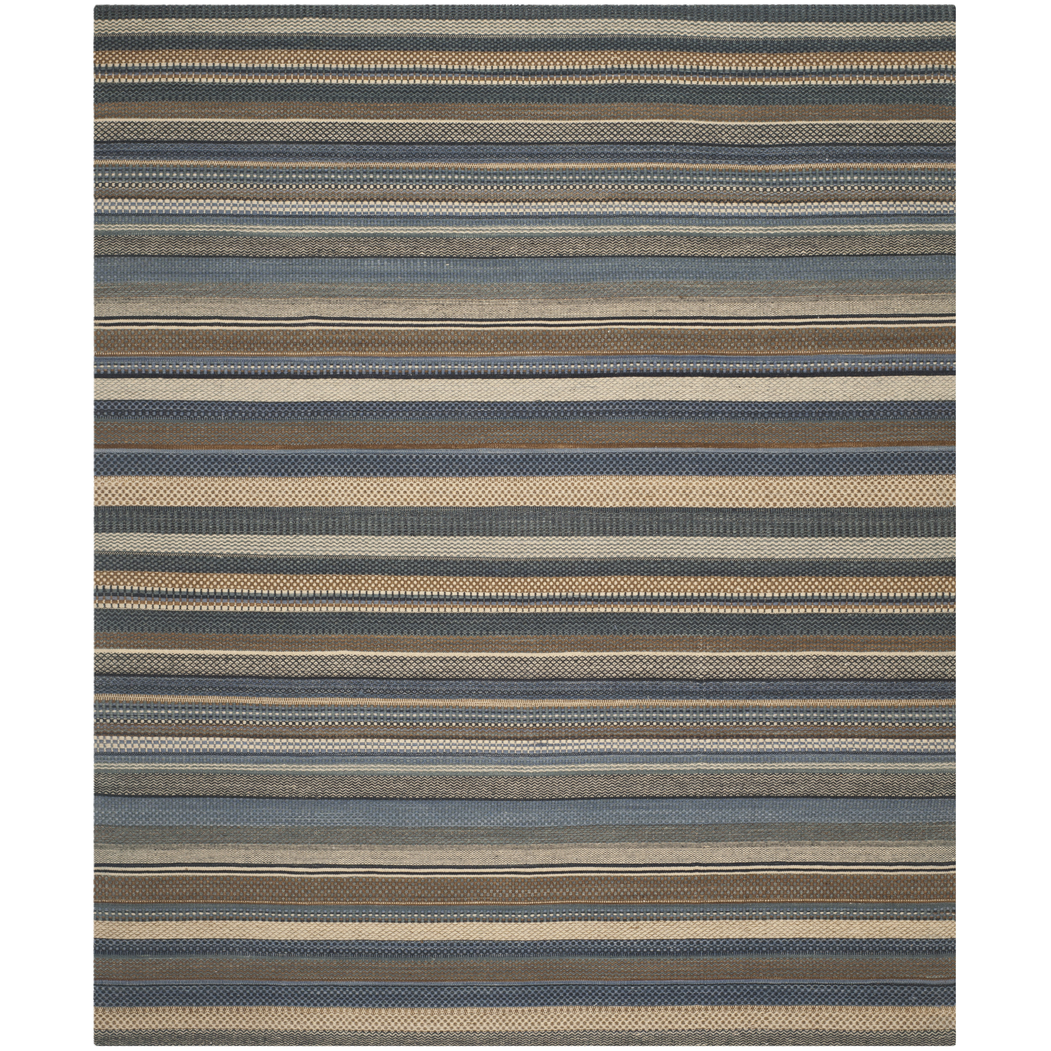 Safavieh Kilim Blue Striped Contemporary Rug & Reviews | Wayfair