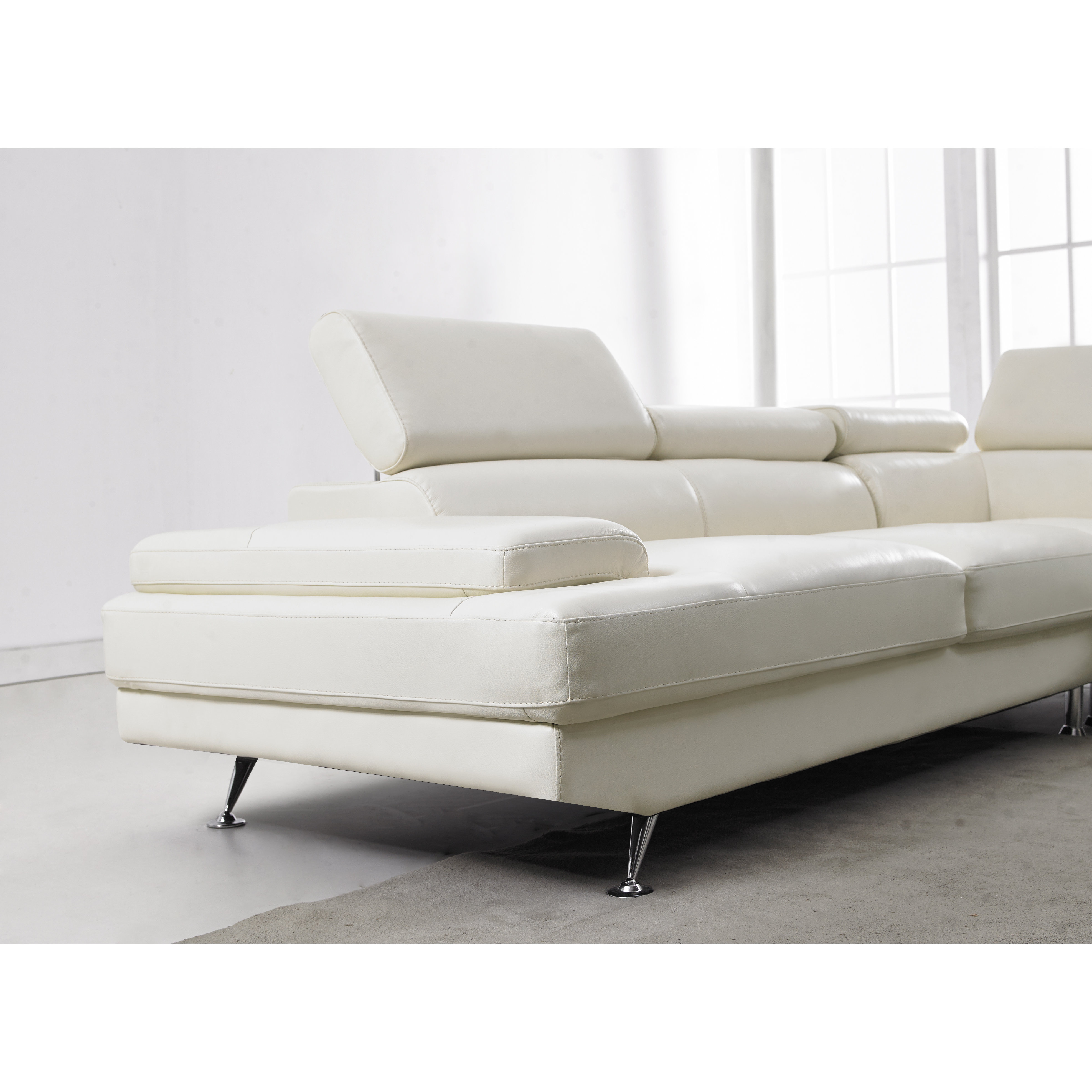 DavidDivaniDesigns Leather Sectional | Wayfair