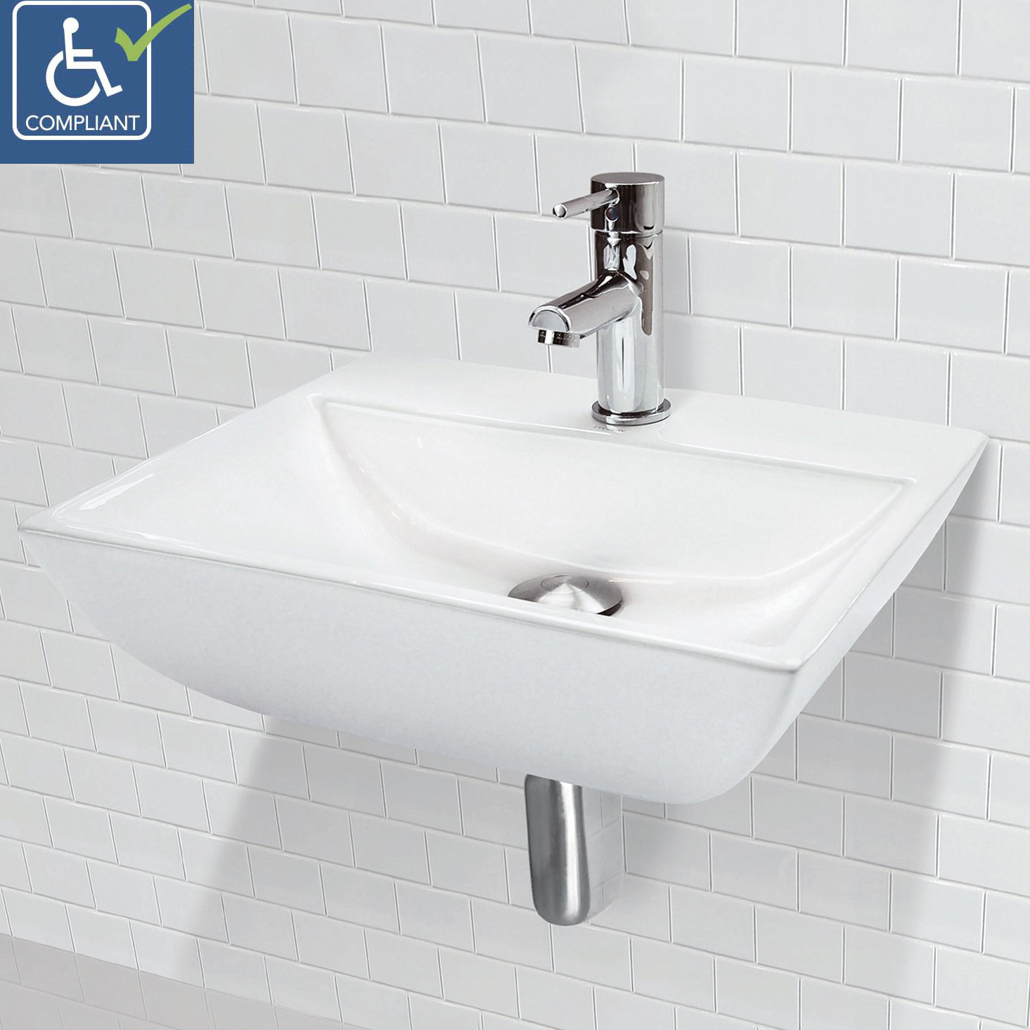 DECOLAV Classically Redefined 18" Wall Mounted or Above Counter ...